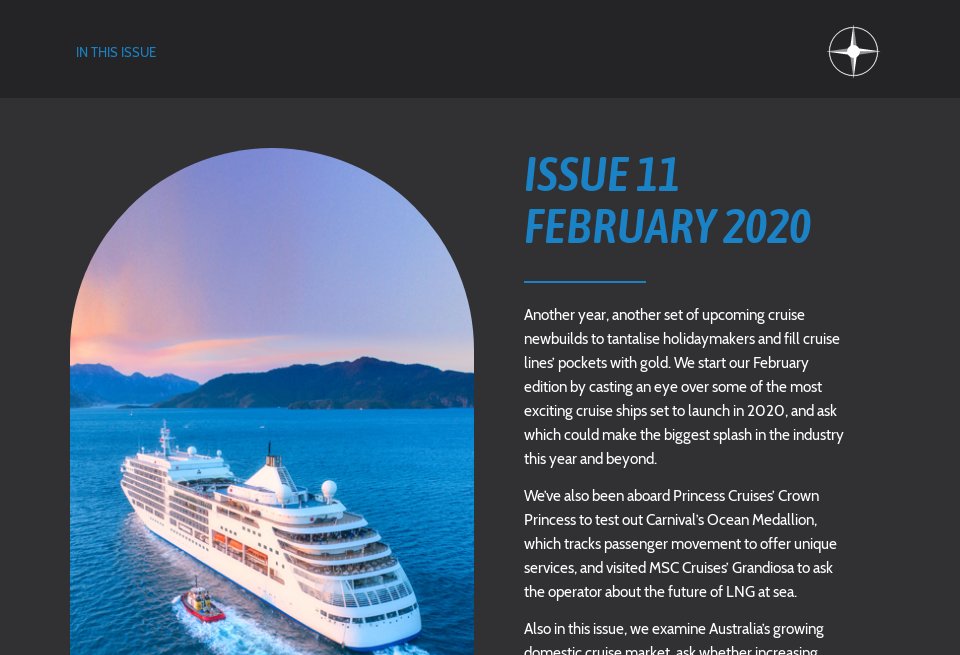 In This Issue - Future Cruise | Issue 11 | February 2020