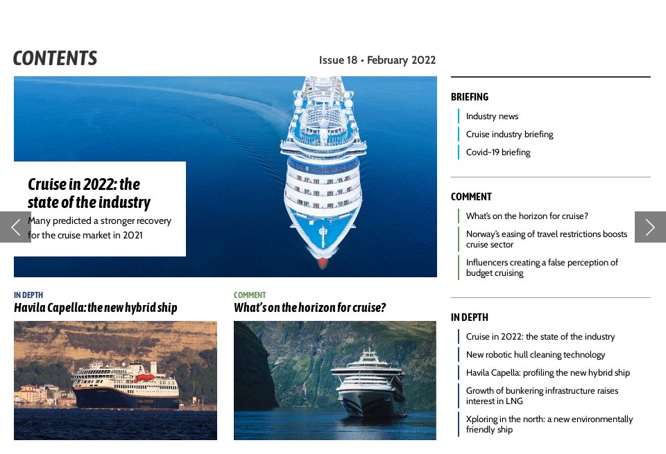 Contents - Future Cruise | Issue 18 | February 2022