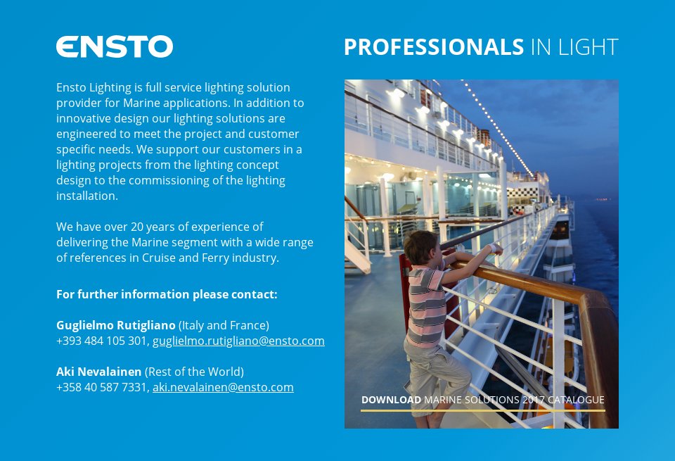 Ensto Lighting Marine - Future Cruise | Issue 10 | November 2019
