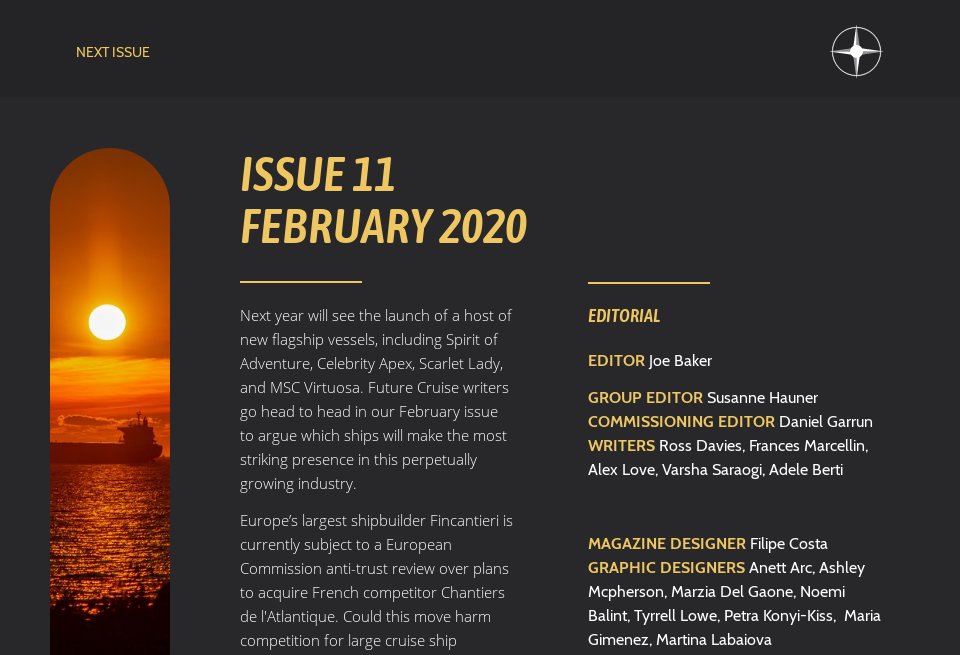 Next issue - Future Cruise | Issue 10 | November 2019